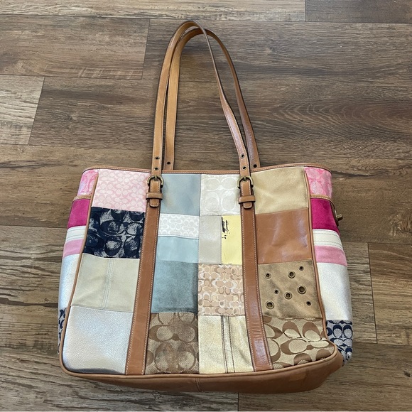 Coach | Bags | Coach Patchwork Shoulder Tote Bag | Poshmark